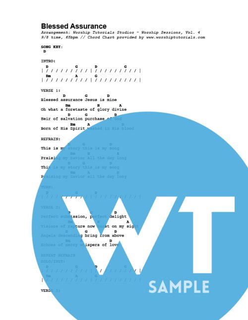 Blessed Assurance - Worship Tutorials - Chord Charts